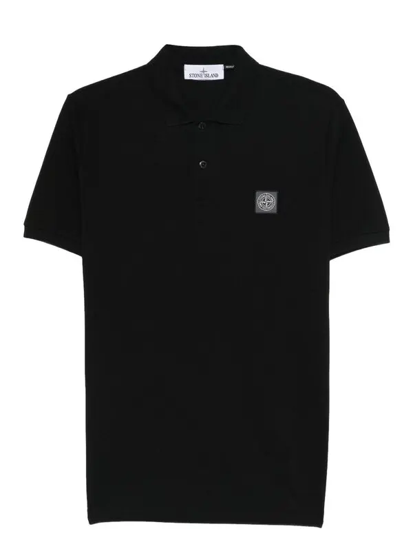 Stone Island Logo Cotton Polo Shirt - Multicolor
