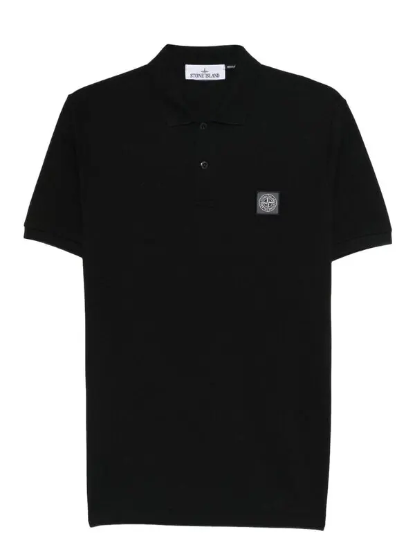Stone Island Logo Cotton Polo Shirt - Multicolor