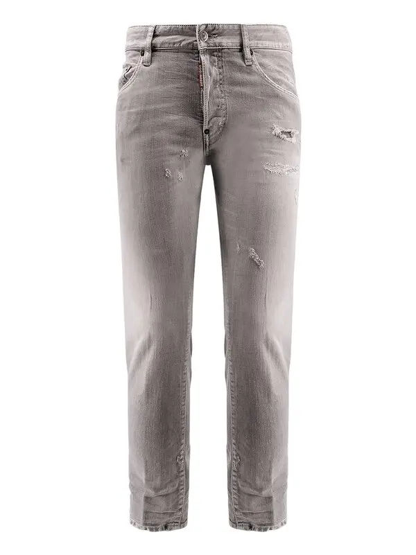 Dsquared2 Skater Jeans With Destroyed Effect - Gray