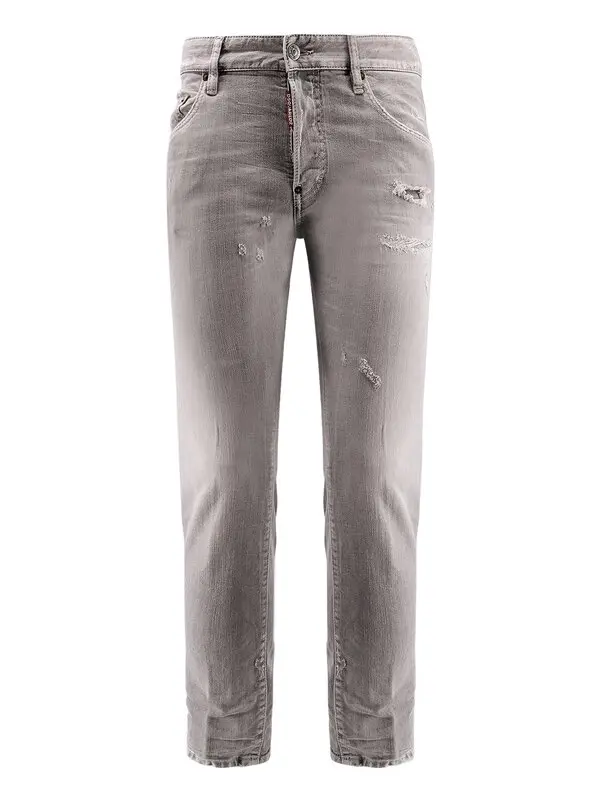 Dsquared2 Skater Jeans With Destroyed Effect - Gray