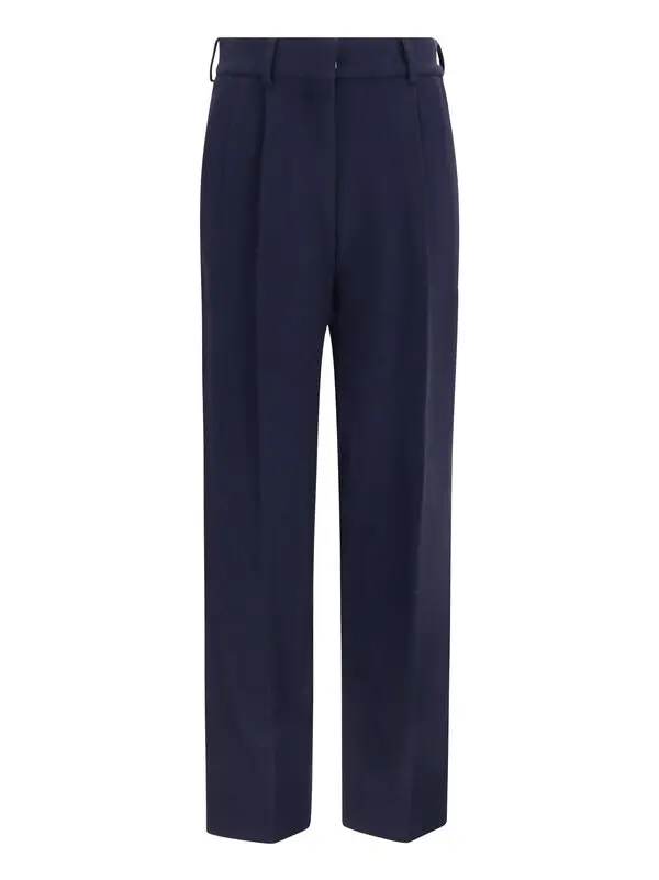BLAZÉ MILANO Alcanara Fox Lightweight Wool Trousers - Blue