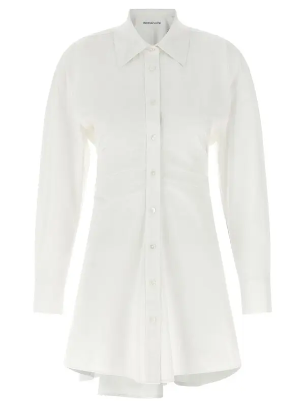 Alexander Wang Cotton Poplin Chemisier Dress - White