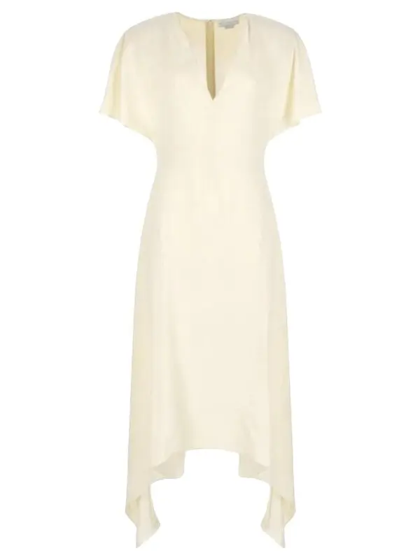 Stella McCartney V-neck Midi Dress - White