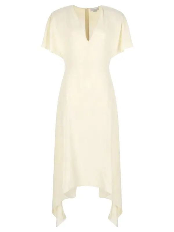 Stella McCartney V-neck Midi Dress - White