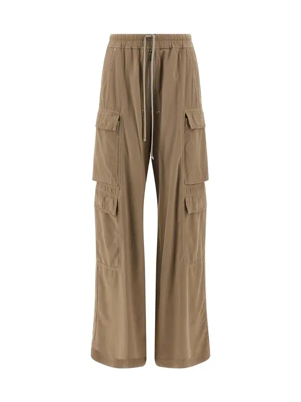 Rick Owens Double Cargo Jumbo Belas' Trousers - Cream