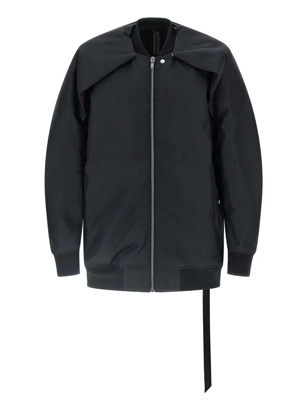 Rick Owens Convertible Jumbo Peter Flight Bomber Jacket - Black