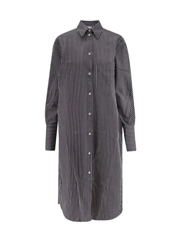 TOTEME Striped Kimono-sleeve Shirtdress - Multicolor