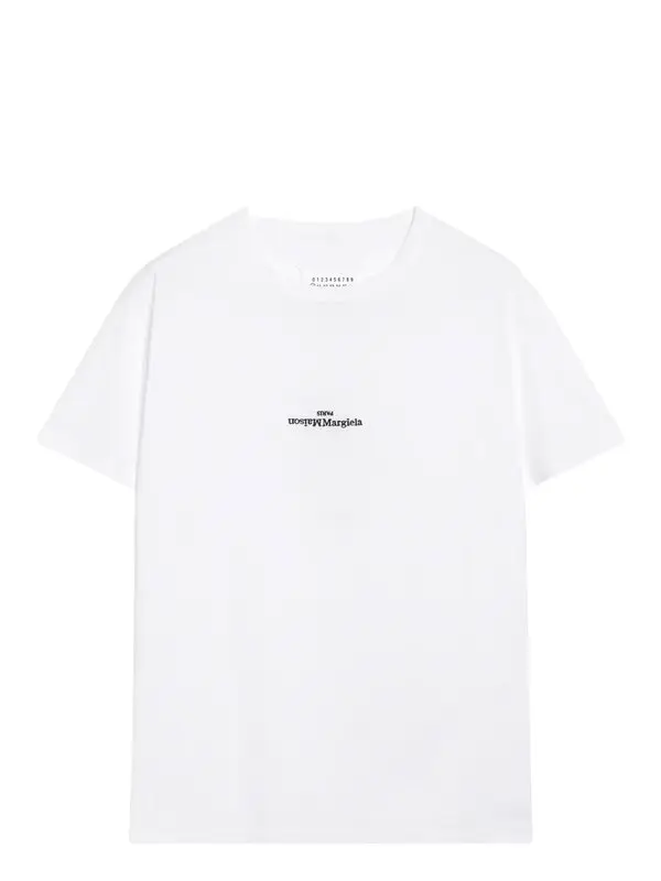 MAISON MARGIELA Cotton Jersey T-shirt With Reverse Logo - White