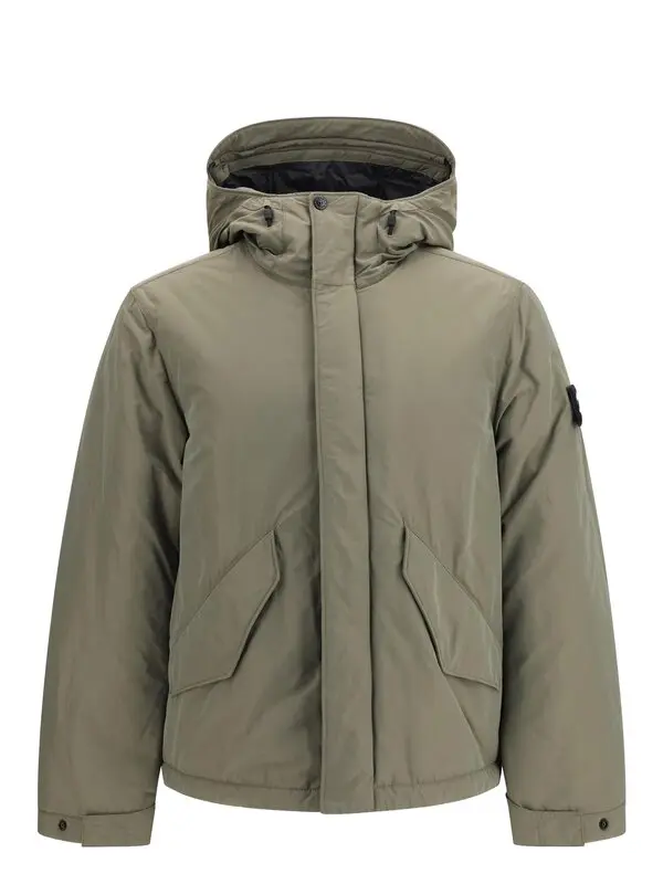 Stone Island Padded Micro Twill Jacket - Green