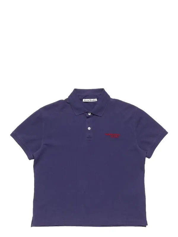 Acne Studios Logo Cotton Polo Shirt - Multicolor
