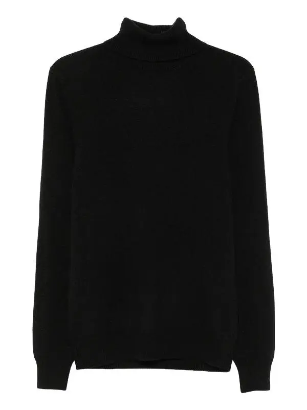 Malo Roll Neck Pullover - Black