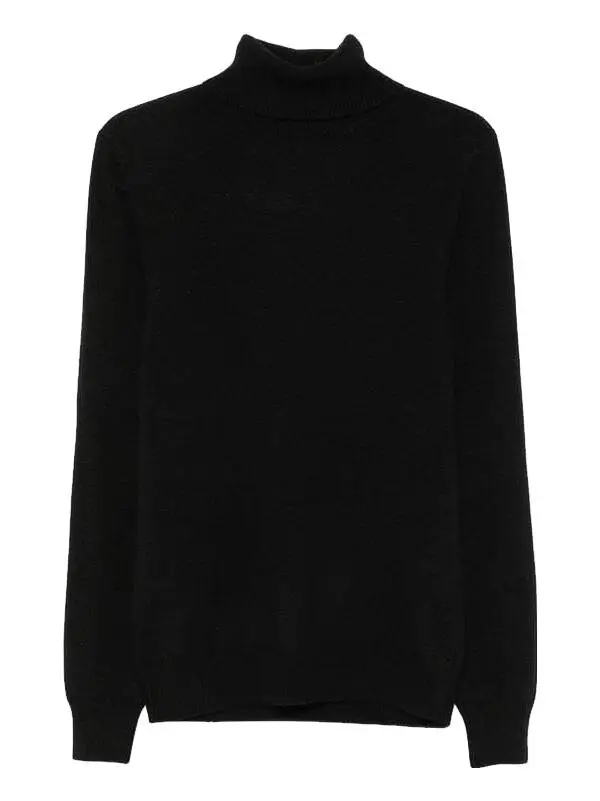 Malo Roll Neck Pullover - Black