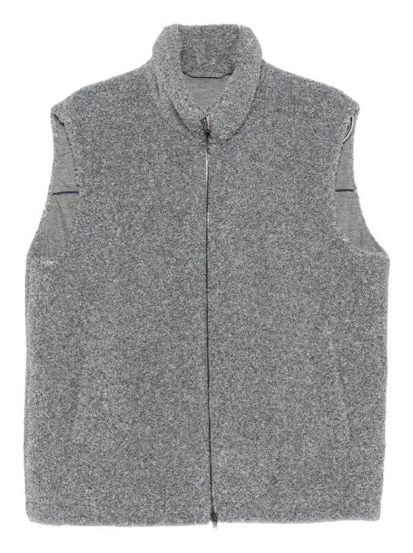 Herno Flannel Zipped Vest - Multicolor