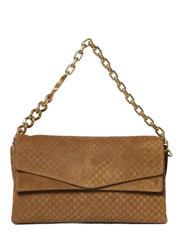 Gucci Large Chain Shoulder Bag - Brown