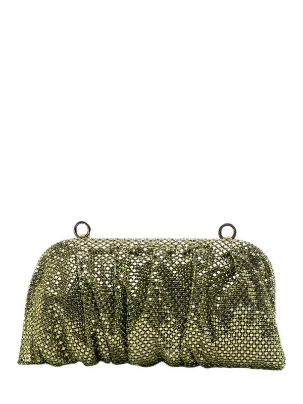 Benedetta Bruzziches Crystal Embellished Clutch Bag - Green