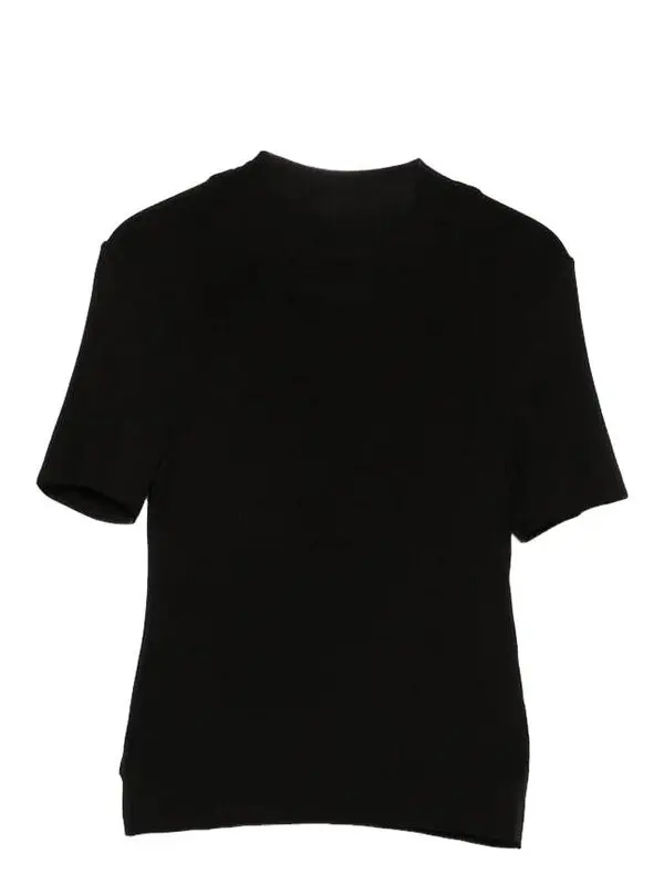MAISON MARGIELA Ribbed Short Sleeve T-shirt - Black