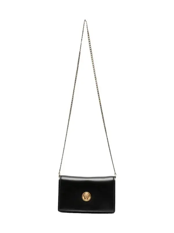 Versace Leather Shoulder Bag - Black