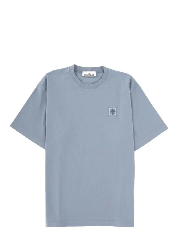Stone Island T-shirt With Logo Patch - Blue