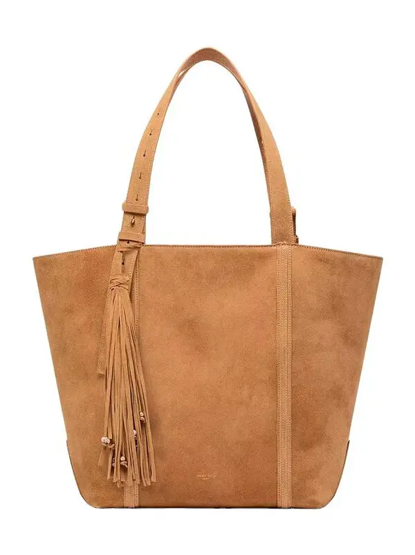 GOLDEN GOOSE East West Suede Tote Bag - Brown