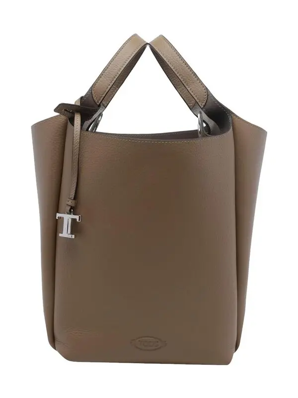 TOD'S Small Leather Bucket Bag - Brown