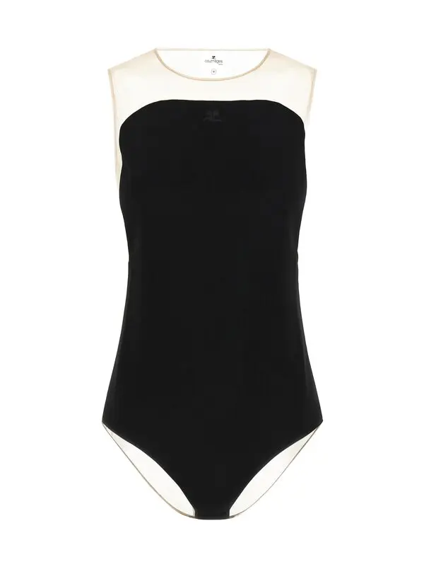 COURREGES Illusion Sunshield Bodysuit - Black