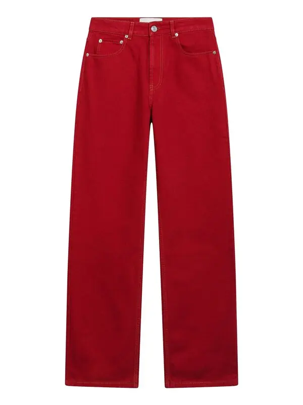 AMI Paris Cotton Twill Jeans - Red