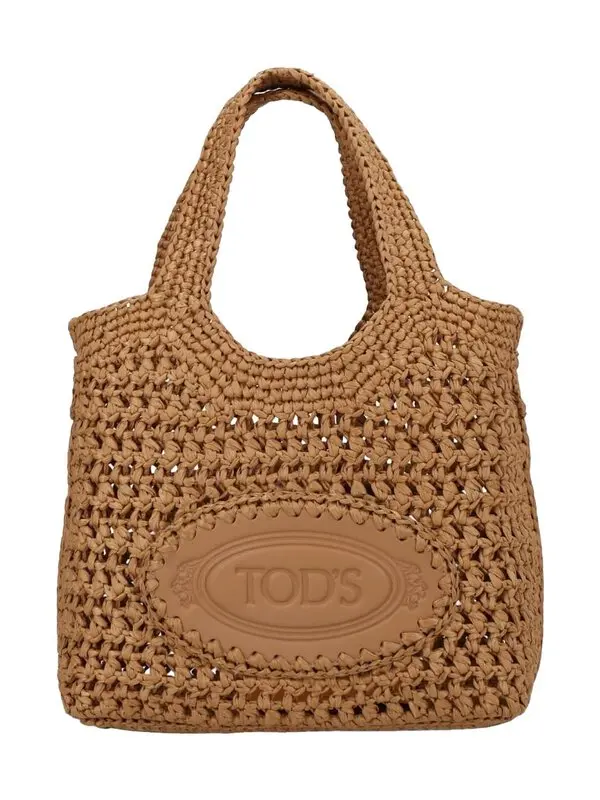 TOD'S Borsa Shopping Mini Con Logo - Cream