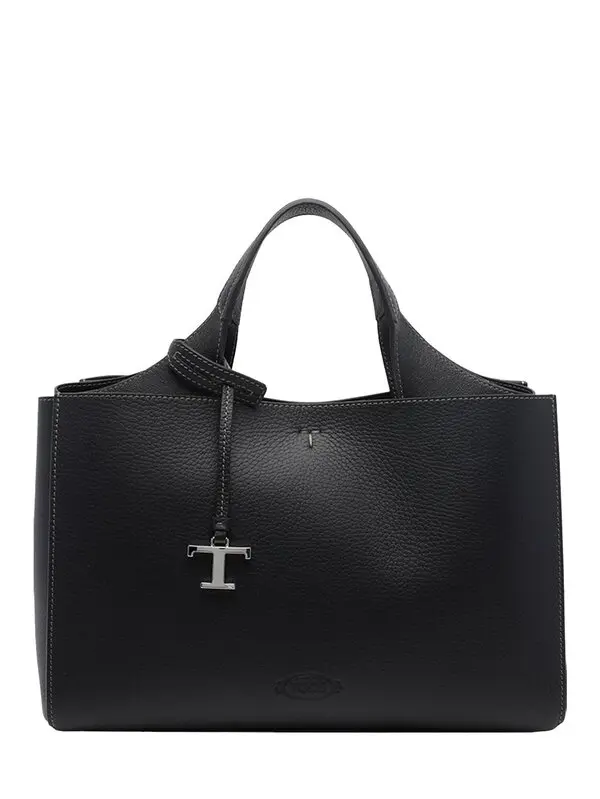 TOD'S Di Reverse Leather Tote Bag - Black