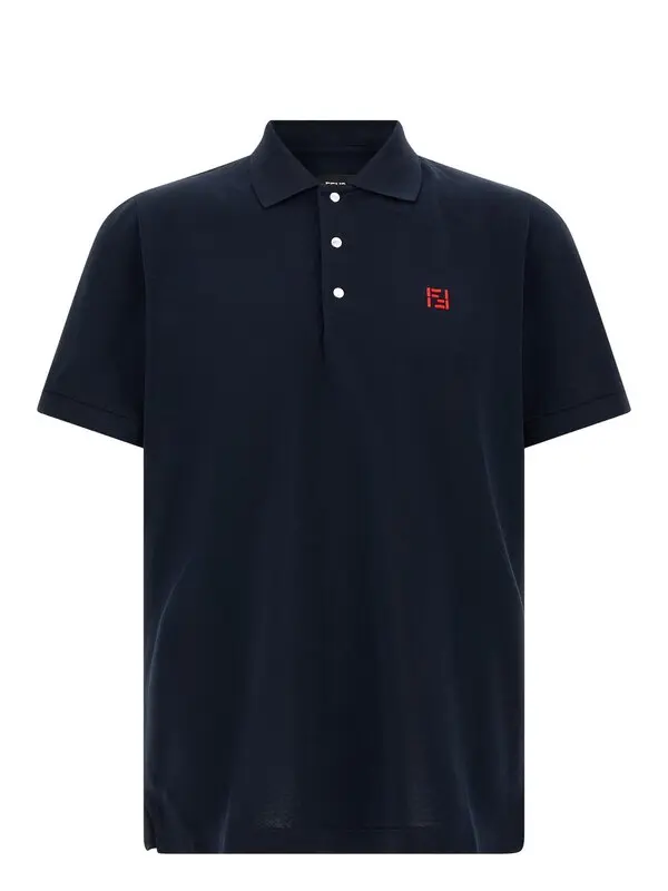 Fendi Ff Selleria' Polo Shirt - Blue