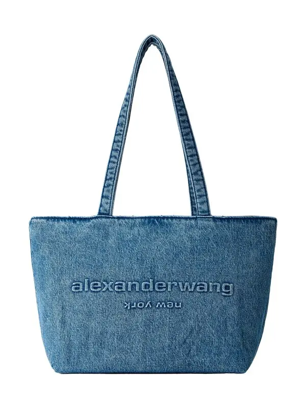 Alexander Wang Punch Denim Tote Bag - Blue