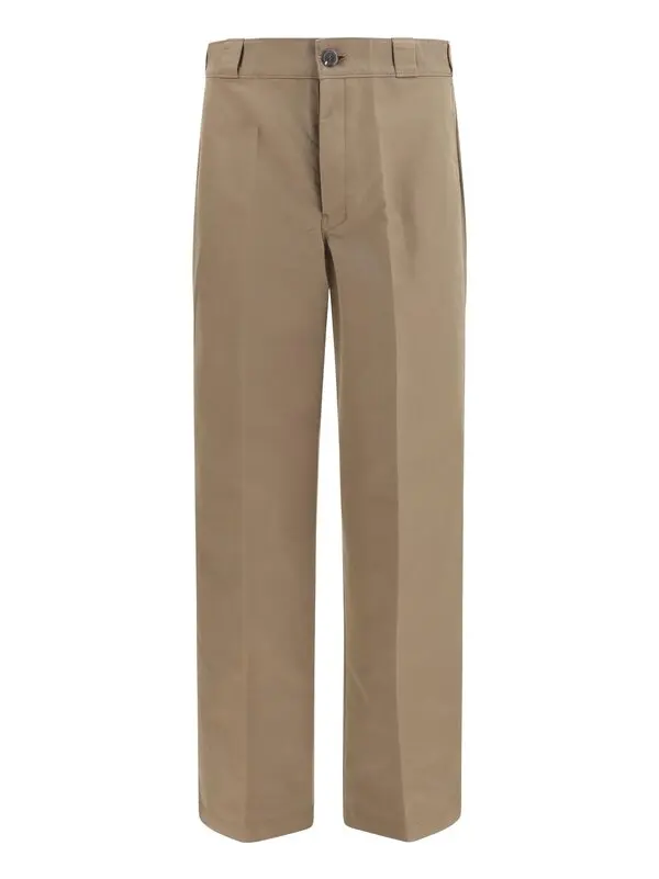Prada Technical Wide-leg Pants In Canvas - Brown