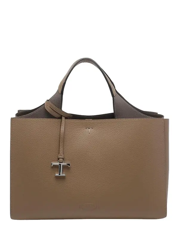 TOD'S Di Reverse Leather Tote Bag - Brown