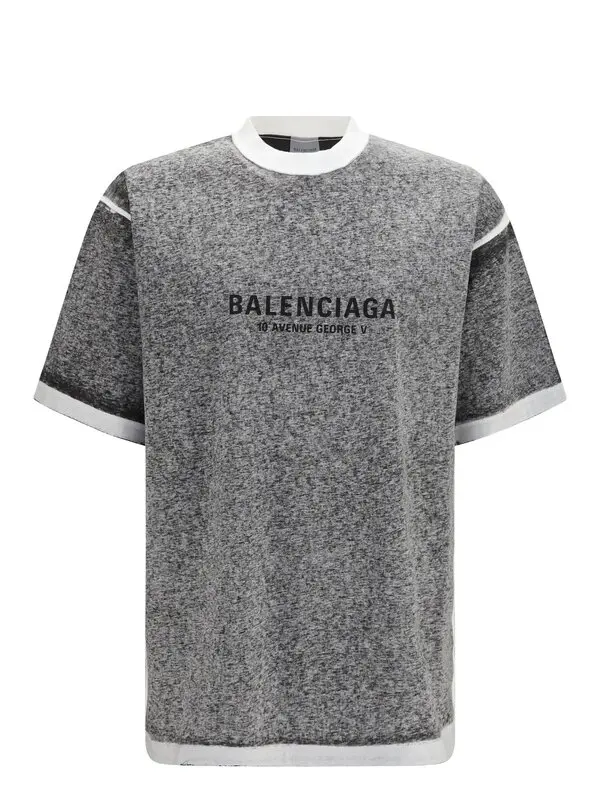 Balenciaga Oversized Mélange T-shirt - Gray