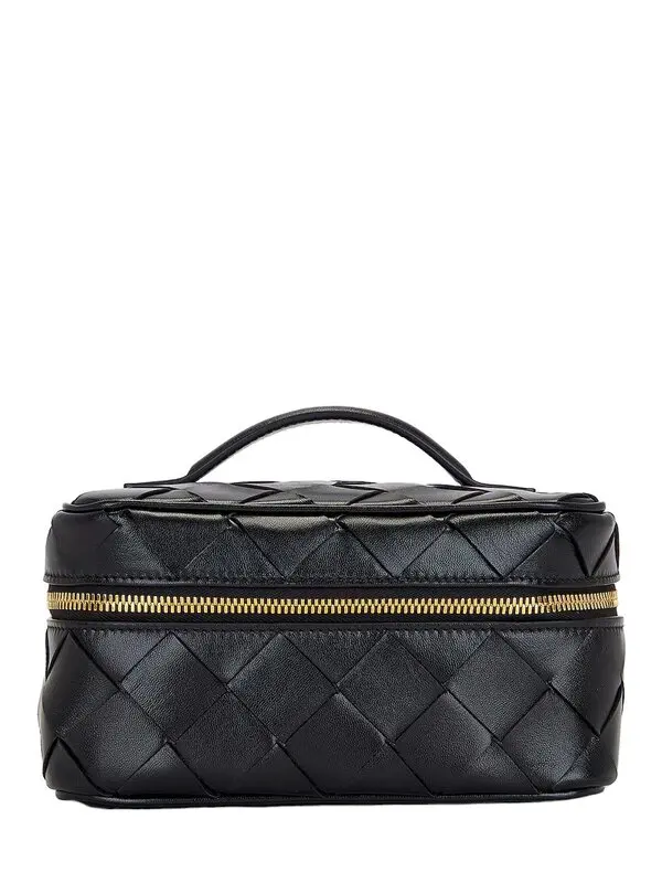 Bottega Veneta Intrecciato Leather Vanity Case - Black