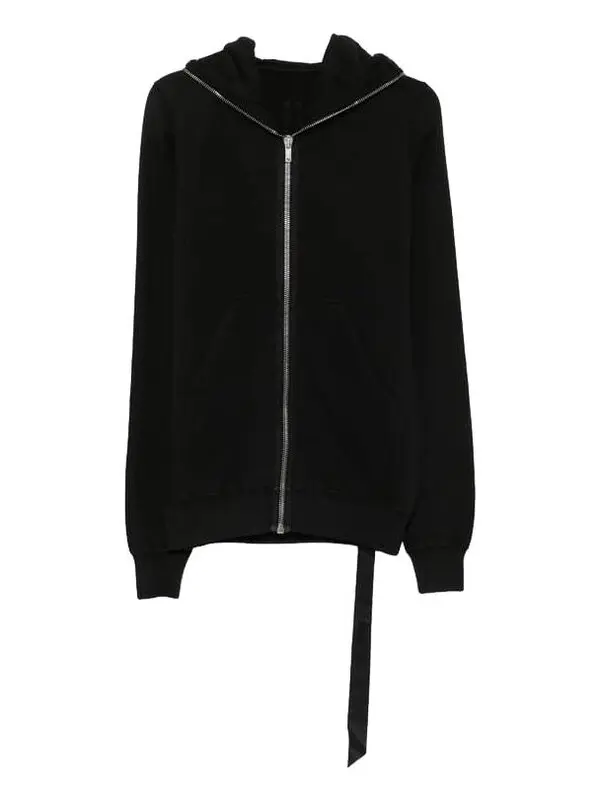 Rick Owens Organic Cotton Zip Up Hoodie - Black