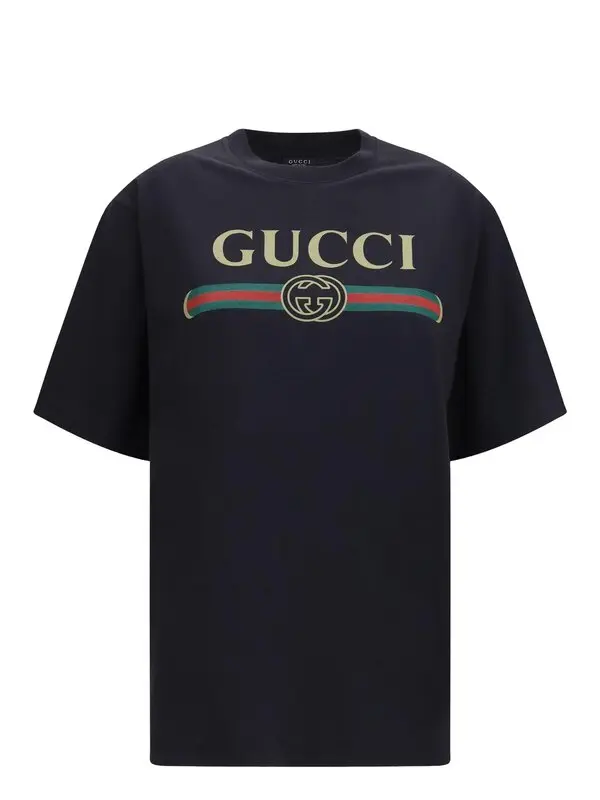 Gucci Cotton And Silk Jersey T-shirt - Black