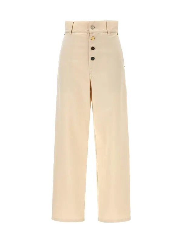 Moschino Cotton Trousers - Cream