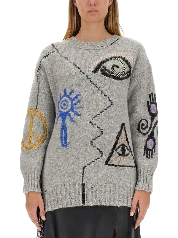 Stella McCartney Artwork Cotton Knit Shirt - Multicolor