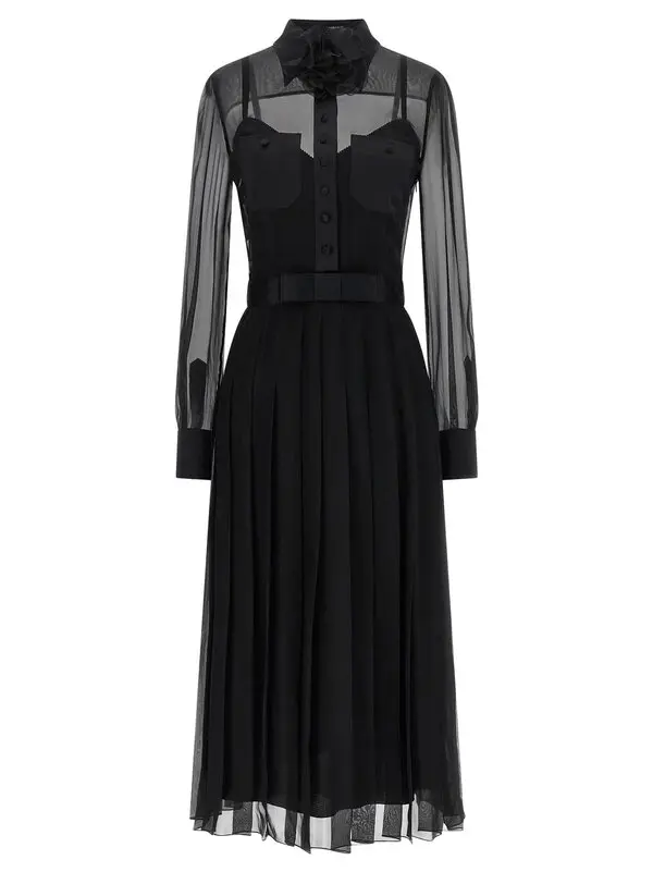 Dolce & Gabbana Chiffon Dress - Black