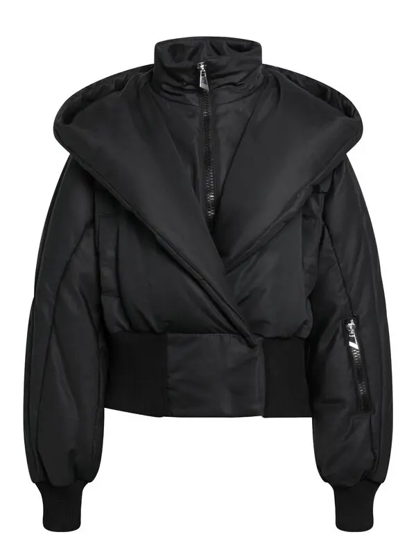 Attico Quilted Cotton-blend Puffer Jacket - Black