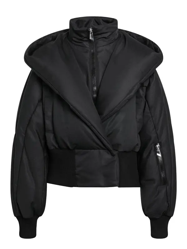 Attico Quilted Cotton-blend Puffer Jacket - Black