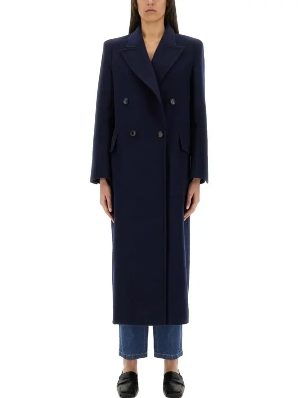 Max Mara Double-breasted Coat Albania1234 - Blue