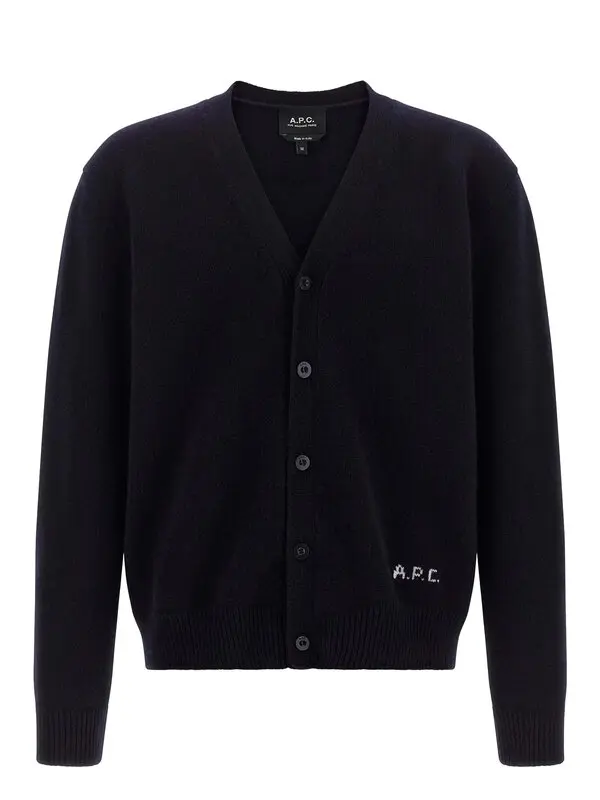 A.p.c. Kevin Wool Cardigan - Blue