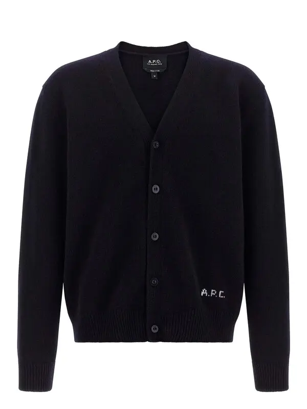 A.p.c. Kevin Wool Cardigan - Blue
