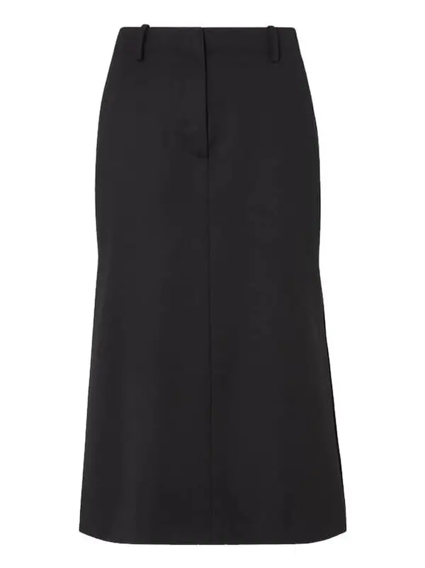 Fendi Wool Straight Skirt - Black