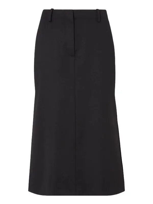 Fendi Wool Straight Skirt - Black