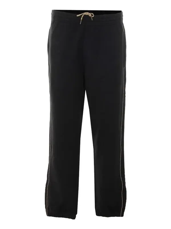 Burberry Check Trim Pants - Black
