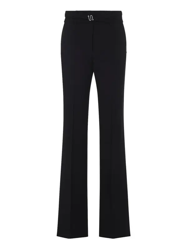 Sportmax Cera Virgin Wool Wide Leg Pants - Black