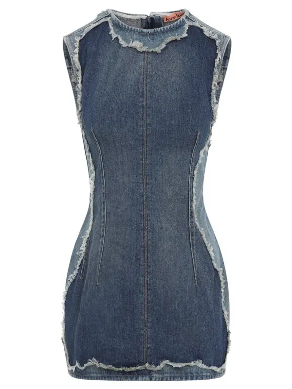 Acne Studios Cotton Mini Dress - Blue