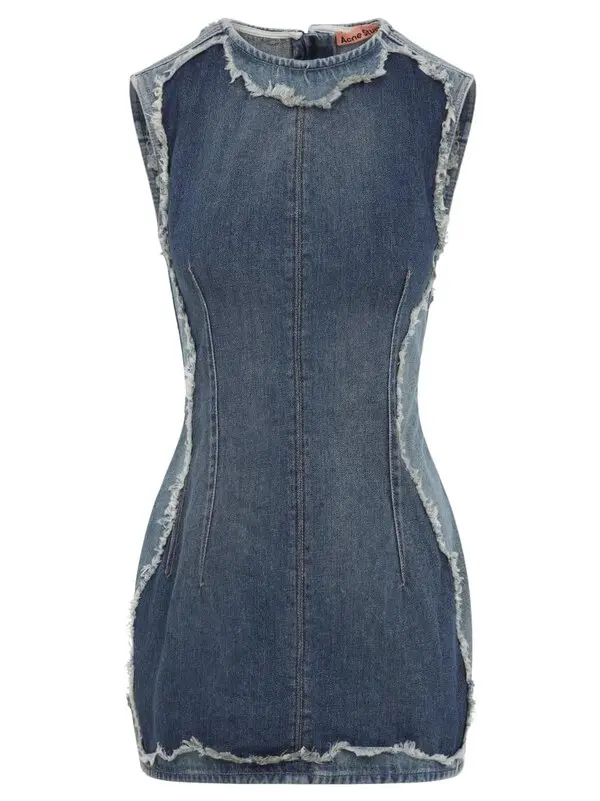 Acne Studios Cotton Mini Dress - Blue